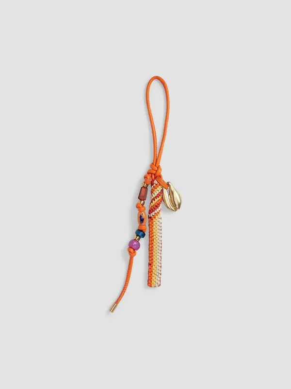 Polo Ralph Lauren Woven Leather & Bead Bag Charm - Multi