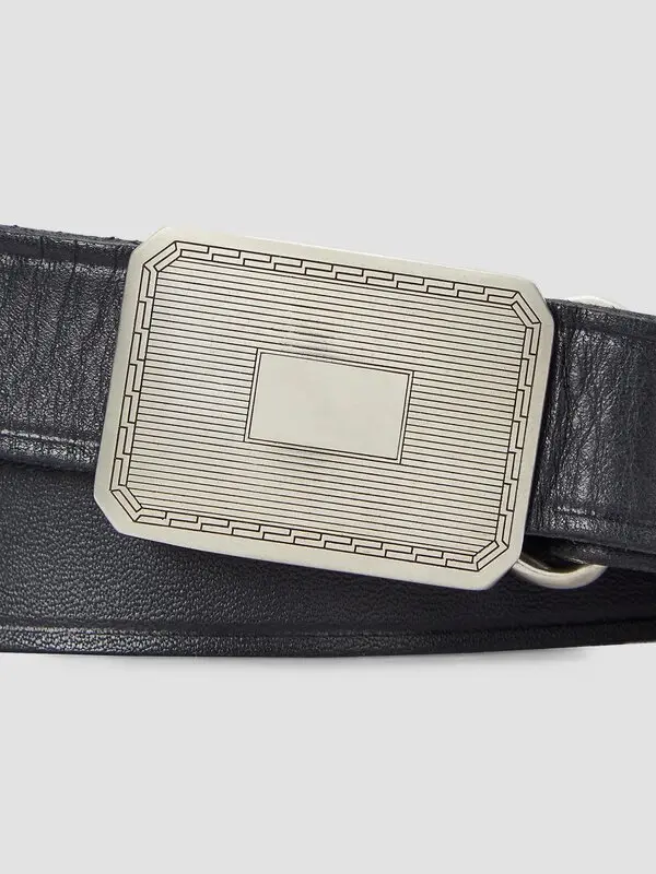 Polo Ralph Lauren Engine Turn Leather Belt - Black