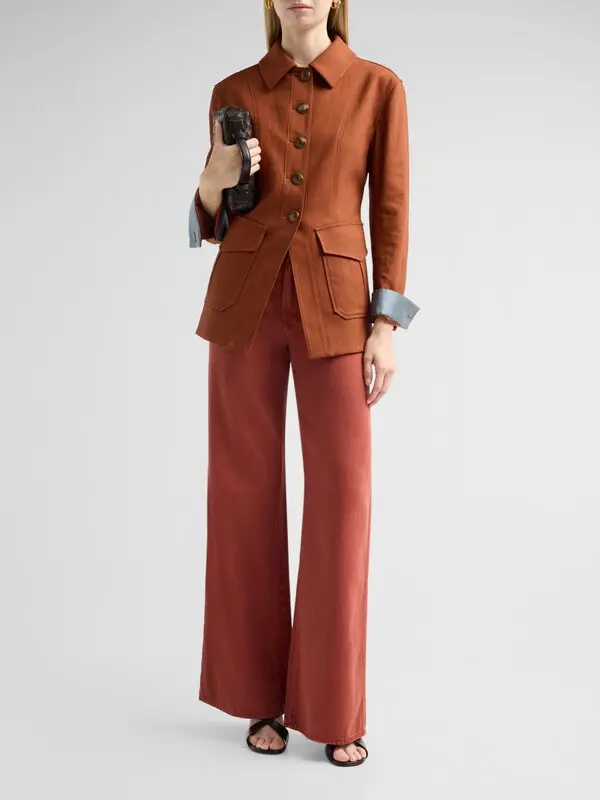 Veronica Beard Kasey Wide-leg Jeans
