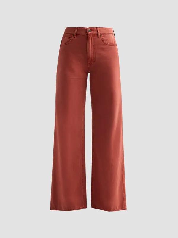 Veronica Beard Kasey Wide-leg Jeans - Rust