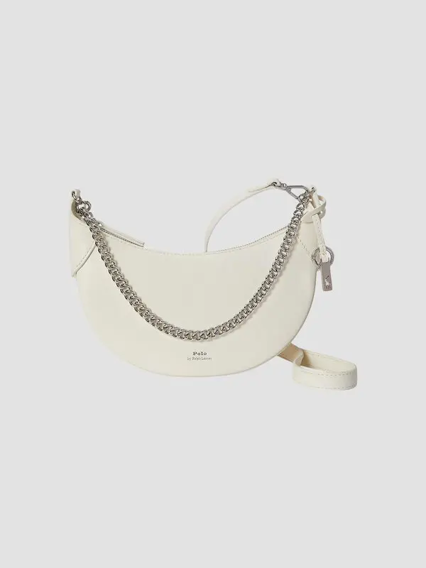 Polo Ralph Lauren Leather Convertible Crossbody Bag - Frosting