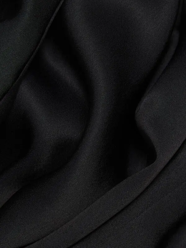 TOCCIN Jocelyn Satin Tie- Front Maxi Dress