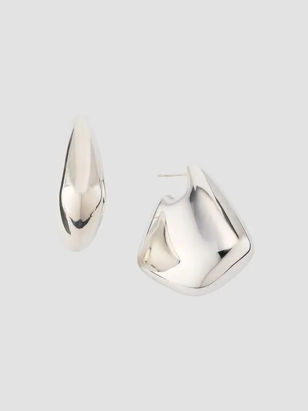 Bottega Veneta Large Fin Sterling Earrings