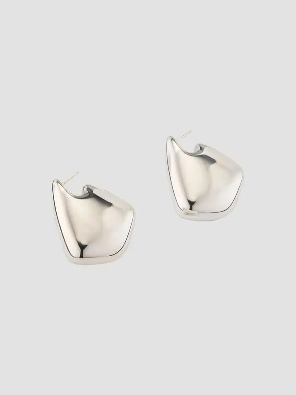 Bottega Veneta Large Fin Sterling Earrings