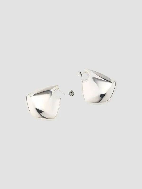 Bottega Veneta Large Fin Sterling Earrings