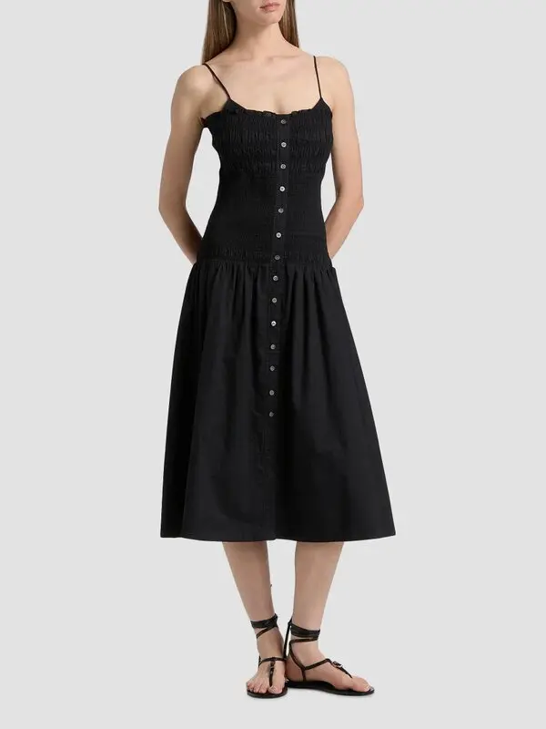 Veronica Beard Serenel Cotton Midi-dress