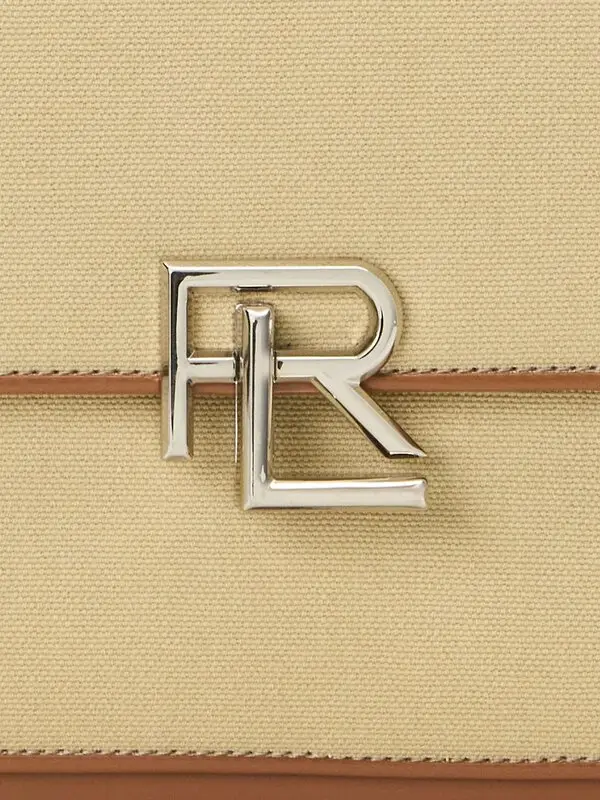 Ralph Lauren Rl Cotton & Leather Crossbody Bag