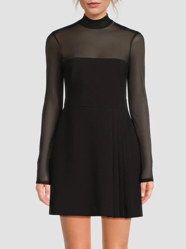 Likely Lulani Sheer Pleated Minidress