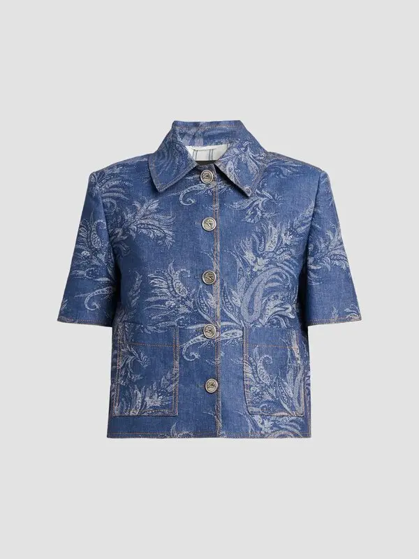 Etro Paisley Denim Shirt - Blue