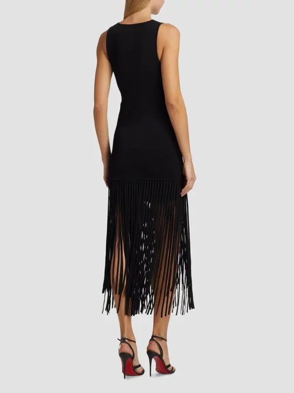 TOCCIN Margaux Fringe Midi-dress