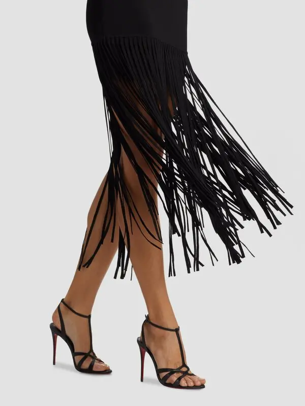 TOCCIN Margaux Fringe Midi-dress