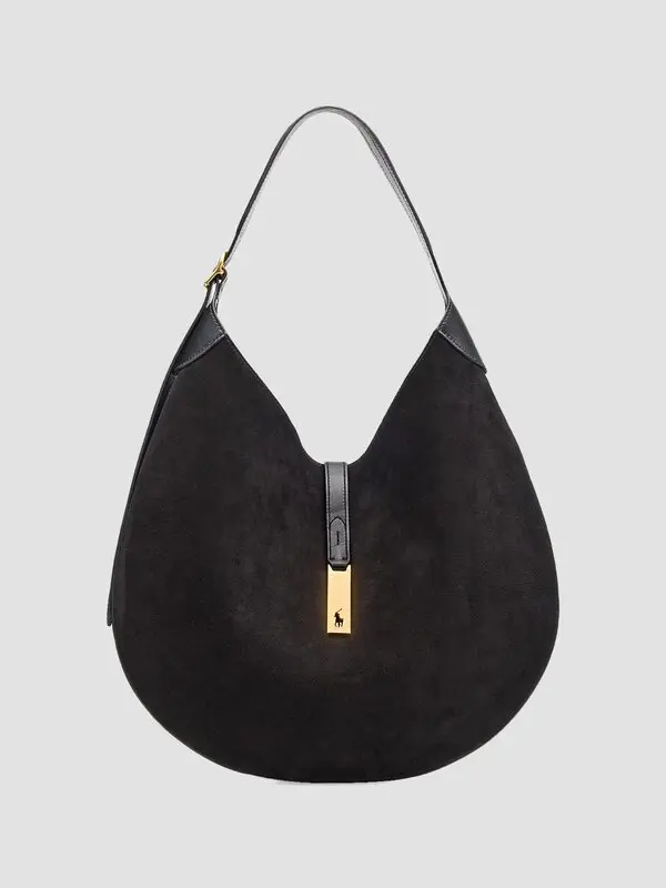 Polo Ralph Lauren Polo Id Large Suede Shoulder Bag