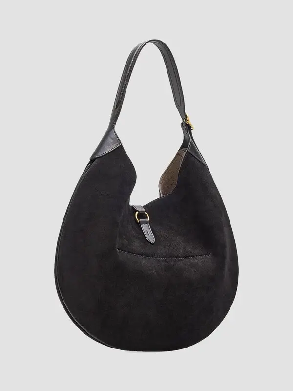 Polo Ralph Lauren Polo Id Large Suede Shoulder Bag