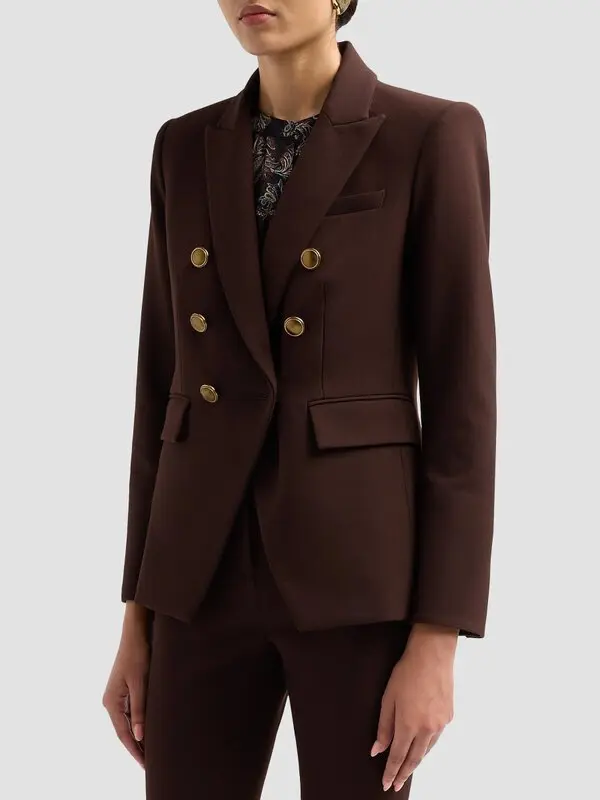 Veronica Beard Miller Double-breasted Dickey Jacket - Espresso