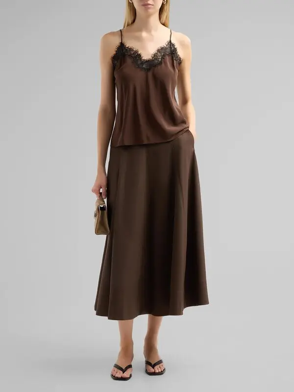 A.L.C. Aminah Virgin Wool-blend A-line Midi Skirt