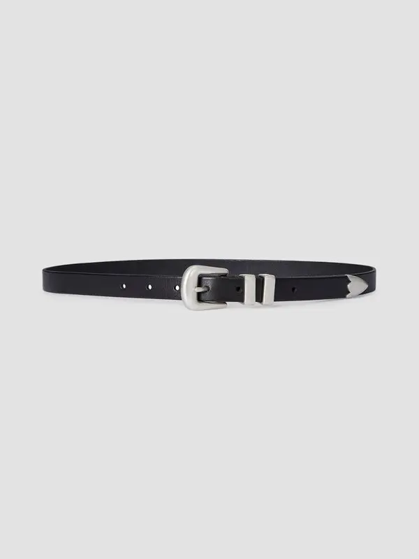 Polo Ralph Lauren Distressed Leather Belt - Black
