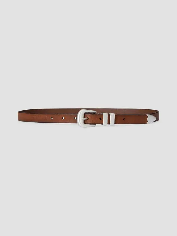 Polo Ralph Lauren Distressed Leather Belt - Brown