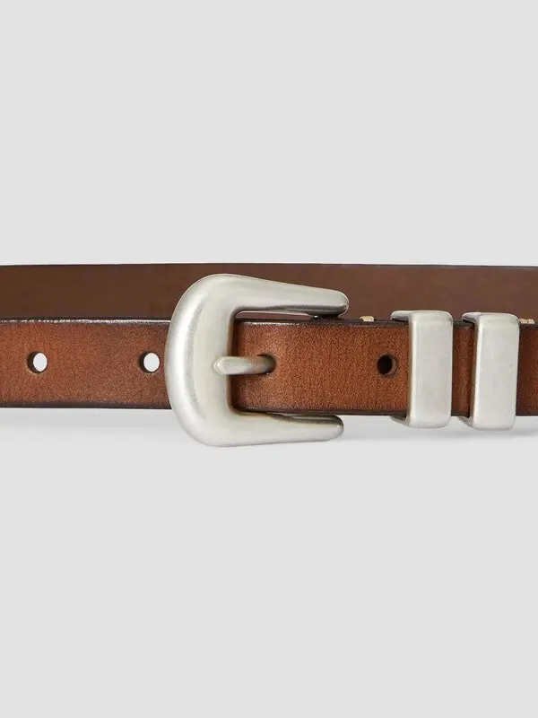 Polo Ralph Lauren Distressed Leather Belt - Brown