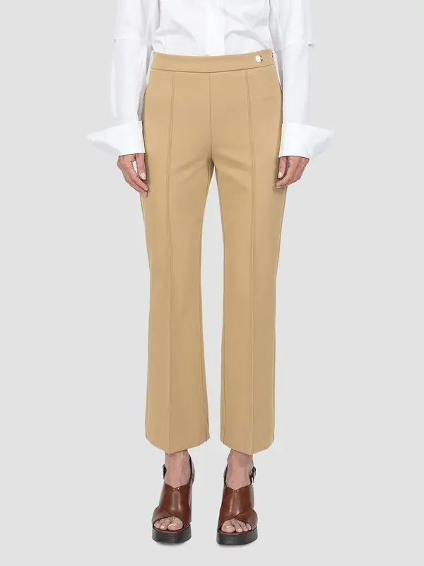 CALLAS MILANO Lola Cropped Kick Flare Pants - Pale Camel