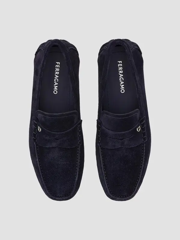 FERRAGAMO Timothy Suede Driving Loafers