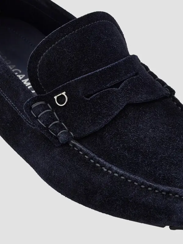 FERRAGAMO Timothy Suede Driving Loafers