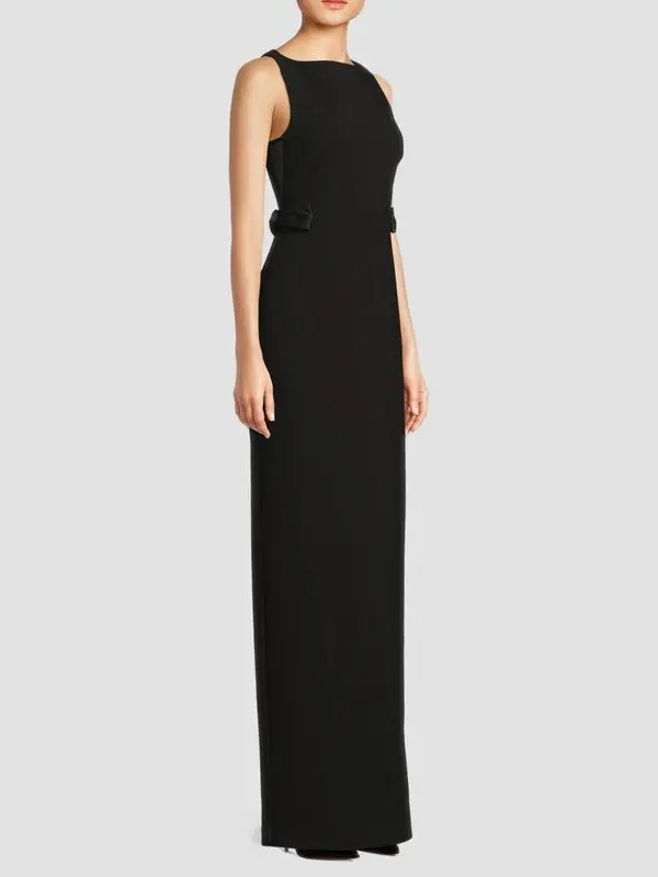 Likely Bryanna Satin Bow-detail Column Gown