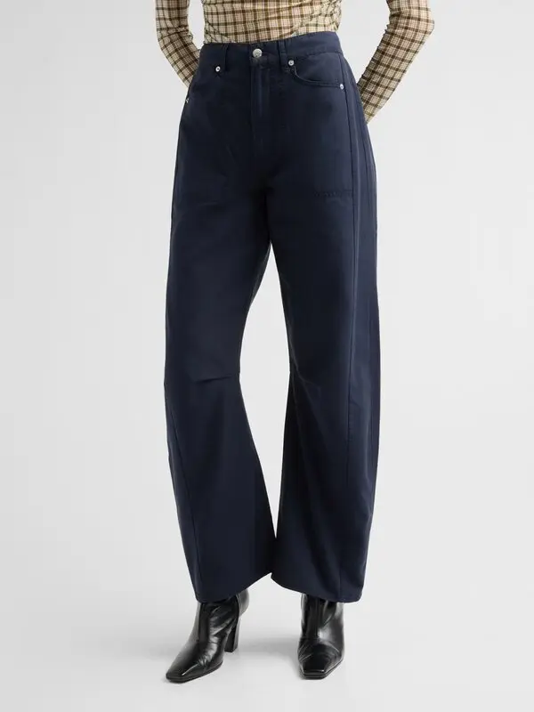 Veronica Beard Sloan High-rise Barrel-leg Pants