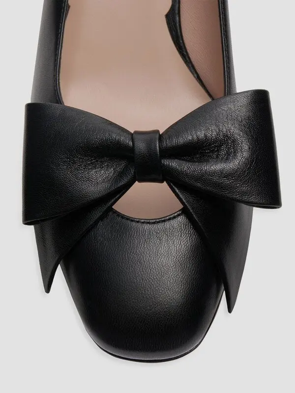 Valentino Garavani Bow Kidskin 45mm Pumps - Black