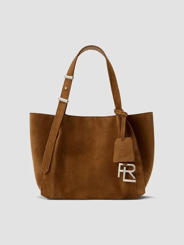 Ralph Lauren Small Logo Suede Tote Bag