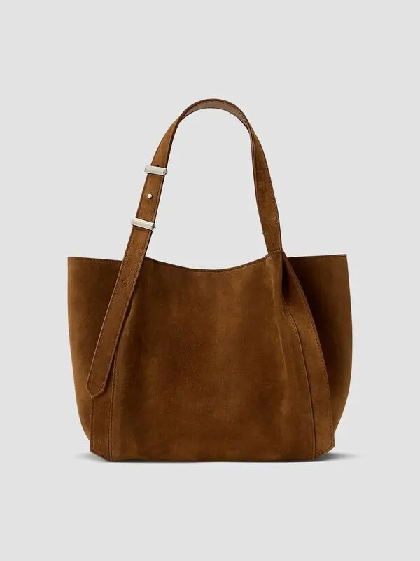 Ralph Lauren Small Logo Suede Tote Bag