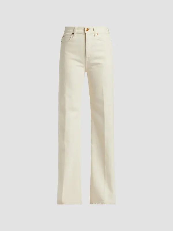 JAMIE HALLER Crease Bootcut High-rise Jeans