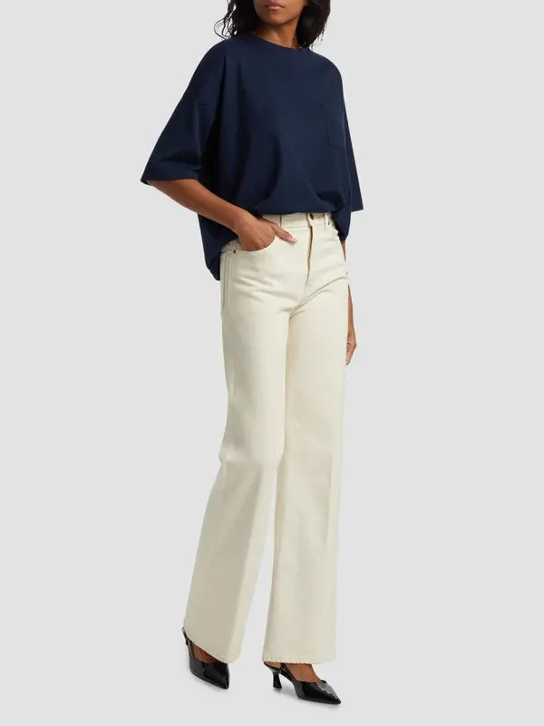 JAMIE HALLER Crease Bootcut High-rise Jeans