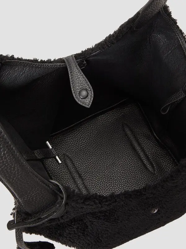 Polo Ralph Lauren Medium Polo Play Shearling & Leather Tote Bag