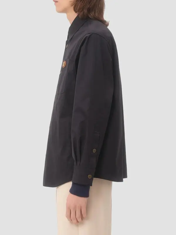 Valentino Garavani Nylon Shirt Jacket With Rubberized V Detail