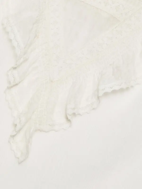 Lingua Franca Patchwork Lace Cotton Shirt