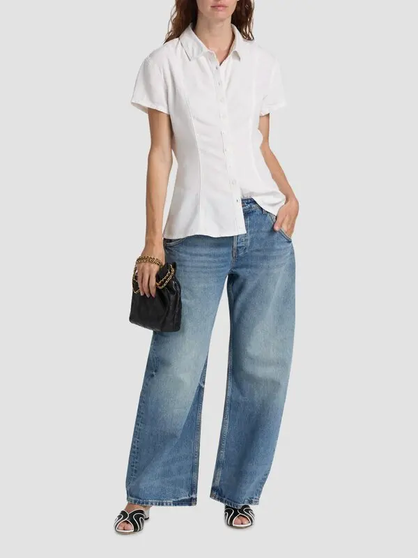 EB DENIM Enzo Cropped Mid-rise Barrel Jeans