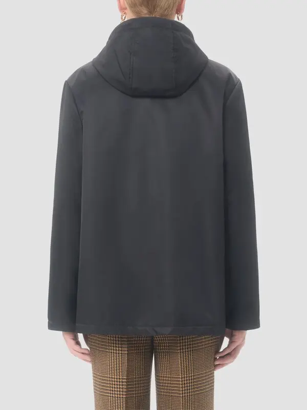 Valentino Garavani Nylon Hooded Windbreaker Jacket With Vlogo Patch