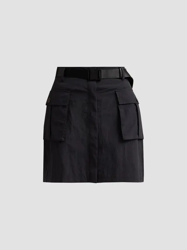 L'Agence Norene Windbreaker Miniskirt - Black