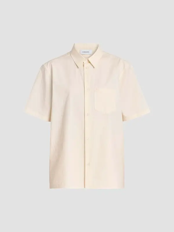 FERRAGAMO Cotton-silk Canvas Shirt