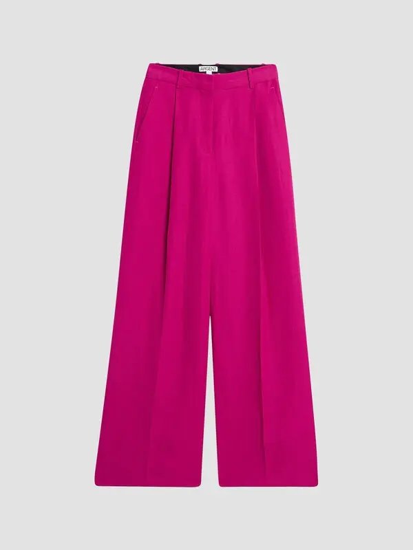 ARGENT Pleated Twill High-rise Trousers