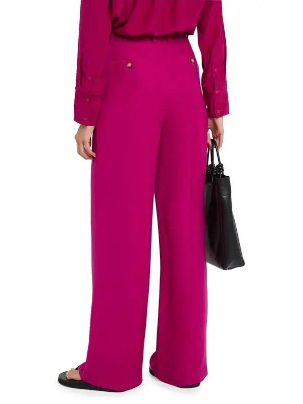 ARGENT Pleated Twill High-rise Trousers