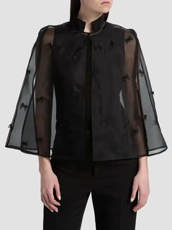 CAROLYN ROWAN ACCESSORIES Silk Organza Cape