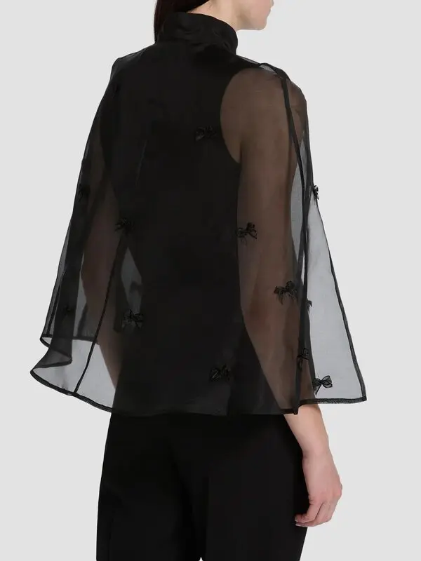 CAROLYN ROWAN ACCESSORIES Silk Organza Cape