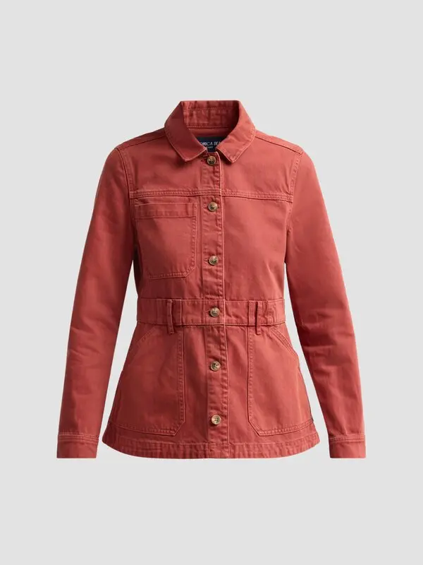 Veronica Beard Anzu Cotton Jacket - Rust