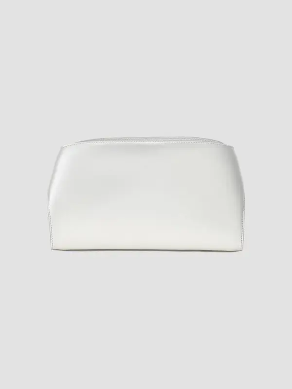 FERRAGAMO Hug Metallic Leather Crossbody Bag - Silver