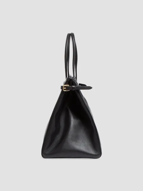 Valentino Garavani Antibes Medium Calfskin Shopping Bag - Black