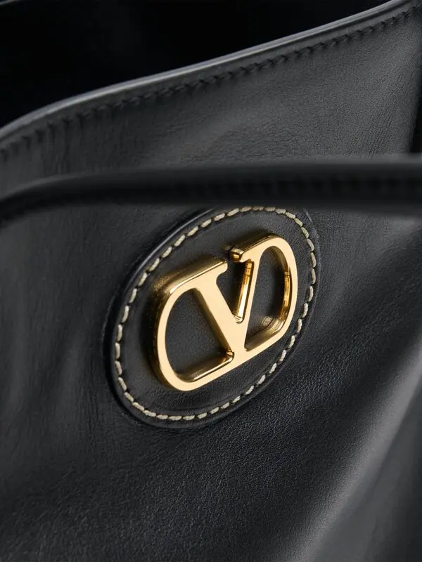 Valentino Garavani Antibes Medium Calfskin Shopping Bag - Black