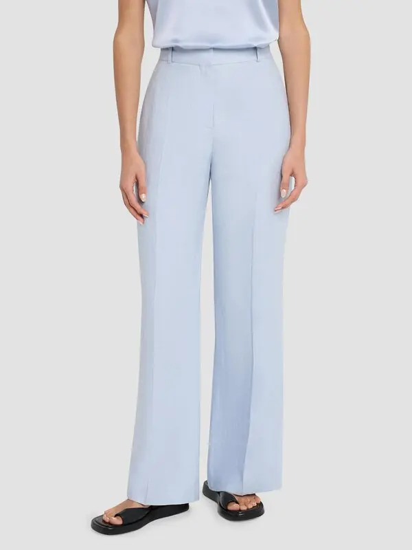 ARGENT Soho Linen Twill Straight-leg Trousers