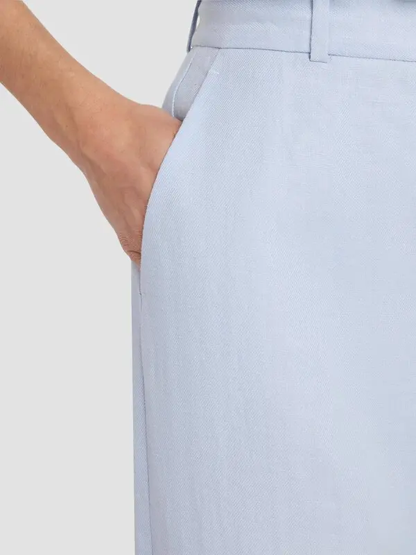 ARGENT Soho Linen Twill Straight-leg Trousers