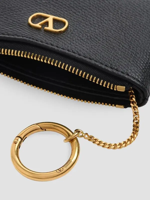Valentino Garavani Grainy Calfskin Key Ring